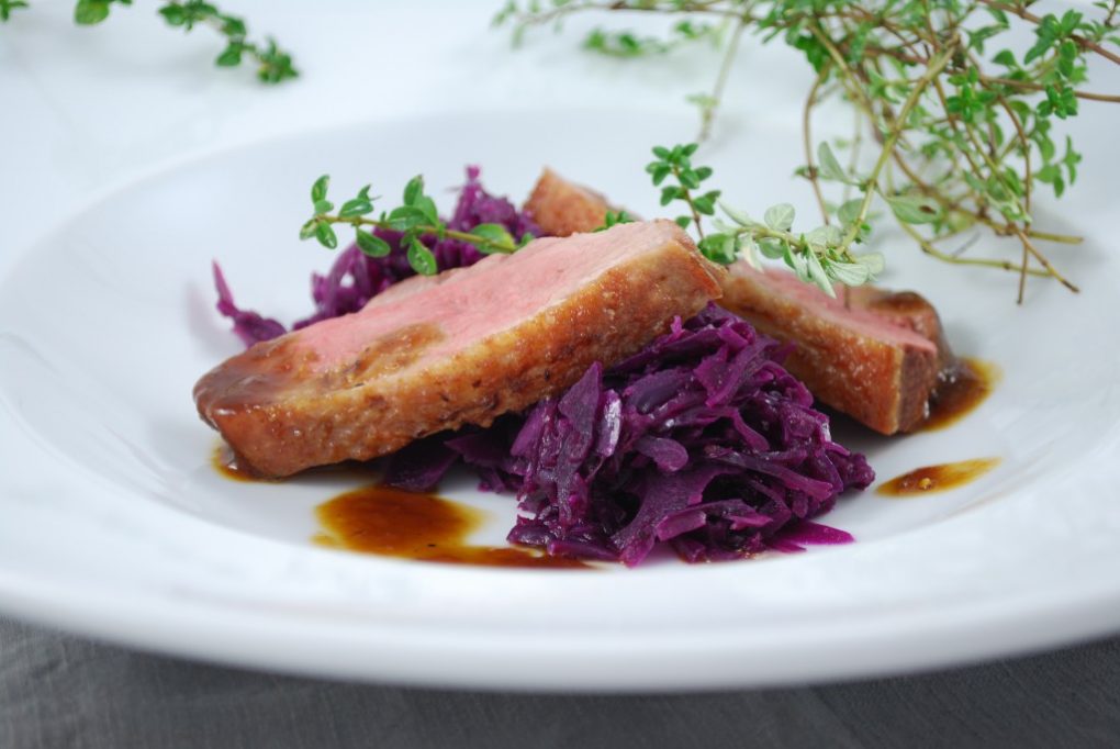 Roasted duck fillets with red cabbage - Anna Lewandowska - healthy plan ...